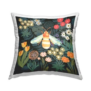 Stupell Patterned Bee in Garden Design by Jennifer Brinley rep. Levison ...