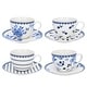 STP Goods 8.8 fl oz Vintage Blue Tea Coffee Cup & Saucer Set of 4 - Bed ...