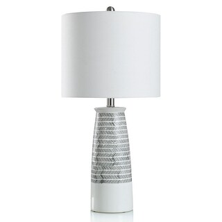 StyleCraft Restful White - Glazed Ceramic Body Table Lamp - Bed Bath ...