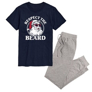 Men's Santa Respect The Beard French Terry Jogger Set - Bed Bath ...