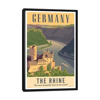 iCanvas "Germany Travel Poster" by Jim Zahniser Framed Canvas Print ...