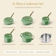 Gotham Steel Modern 11 Pc Sage Ceramic Nonstick Cookware Set - Bed Bath ...