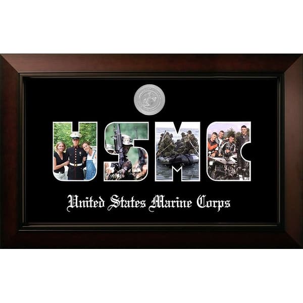 Patriot Frames Marine Collage Photo Legacy Frame with Silver Medallion ...