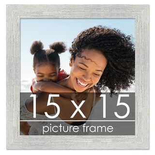 15x15 Distressed/Aged White Washed Wood Picture Square Frame - Picture ...