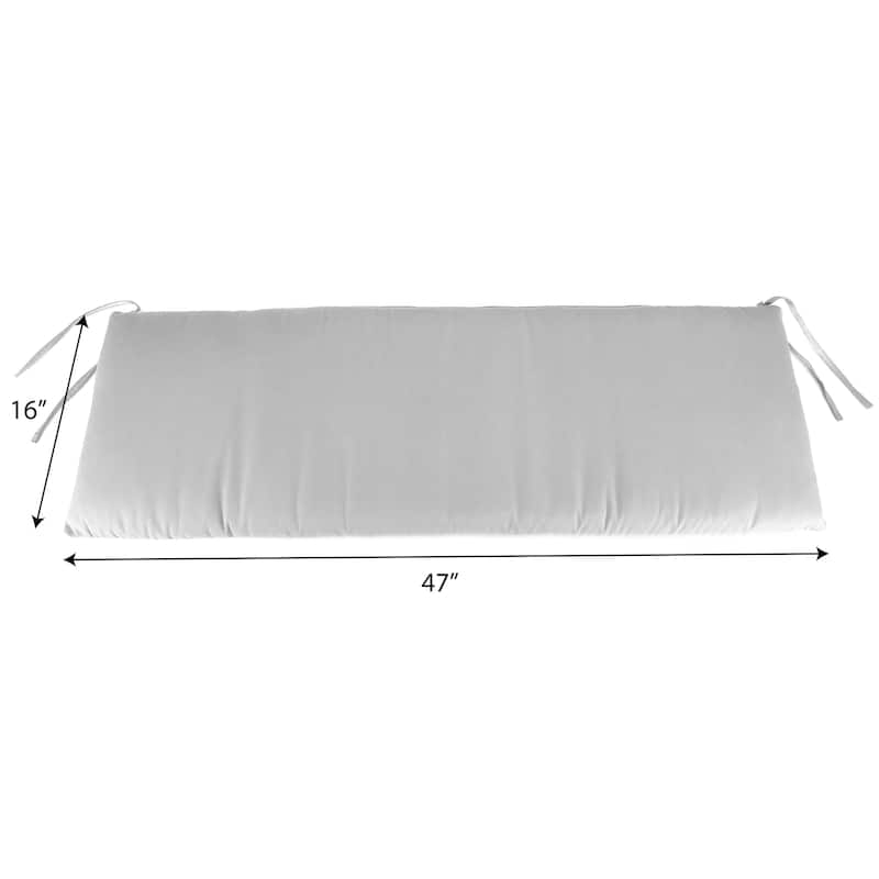 47" x 16" Outdoor Bench Cushion with Ties - 16'' L x 47'' W x 3'' H ...