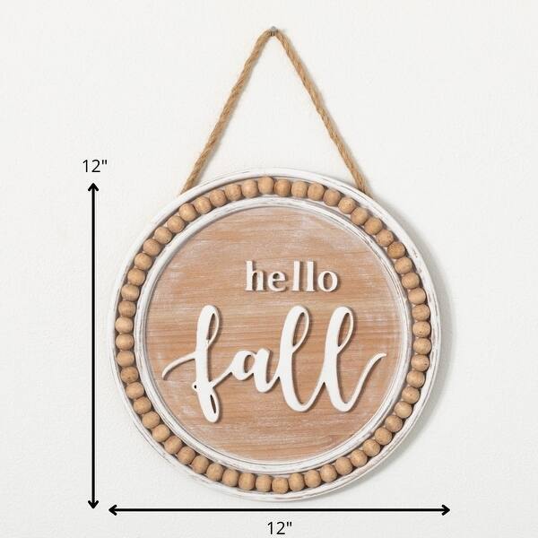 "Hello Fall" Wooden Wall Decor - Bed Bath & Beyond - 36138027