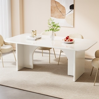 63-in Large Dining Table for 4-6 People, Modern Rectangle Kitchen Table ...