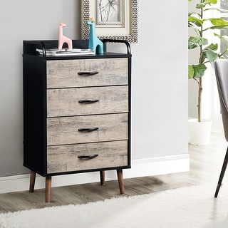Multifunctional Large Storage Dresser with 4 Fabric Foldable Drawers ...