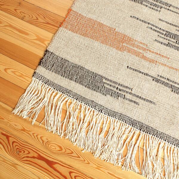 Novica Handmade Paths On Beige Wool Area Rug (2.5X5) - 2' x 6' Runner ...
