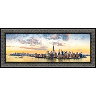 39x13 or Puzzle Traditional Black Complete Wood Panoramic Frame with UV ...