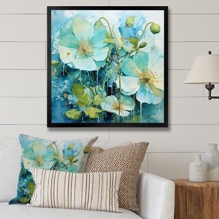 Designart "Blue Morning Glory Spring Awakening I" Morning Glory Wall ...