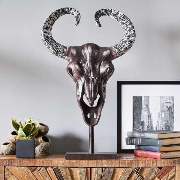 real bull skull wall decor