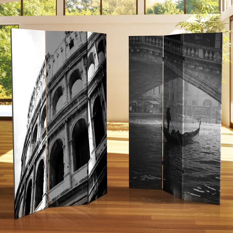 Canvas Double-sided 6-foot Coliseum and Canal Room Divider (China ...