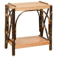 Hickory Log Pedestal Round End Table - On Sale - Bed Bath & Beyond ...