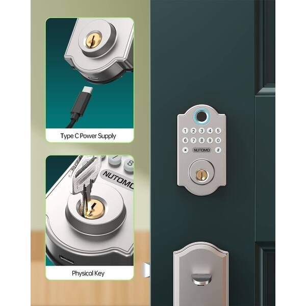 Keyless Entry Door Lock Deadbolt - Fingerprint Door Lock - Door Lock ...