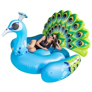 Giant Inflatable Ride on Raft Peacock Pool Float - Bed Bath & Beyond ...