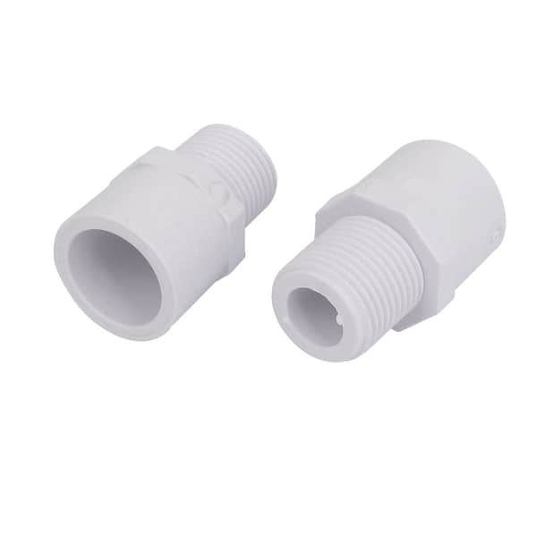 20mm 1/2BSP Male Thread Straight Pipe Fitting Coupler Connector 2pcs ...