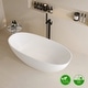 Freestanding Oval Shaped Stone Resin Bathtub, Solid Surface Matte White ...