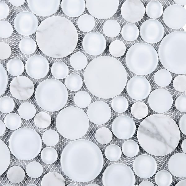 white bubble wall tiles