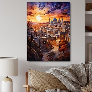 Designart "Judaism Judaic Journey To Synagogue II" Judaism Canvas Print ...