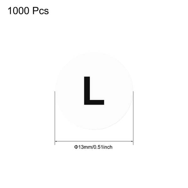Round Letter Stickers, 13mm Dia Self Adhesive PVC Label 1000 Pcs - Bed ...