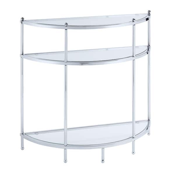 Convenience Concepts Royal Crest 3 Tier Half-Circle Glass Entryway ...