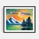 On A Clear Day Bob Ross Tribute Drawing Landscape Art Print/Poster ...