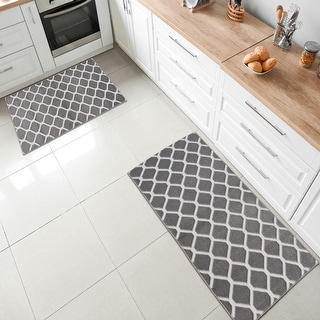 Sofihas 2Pcs Non Slip Washable Kitchen Rug Sets and Mats with Anti Skid ...