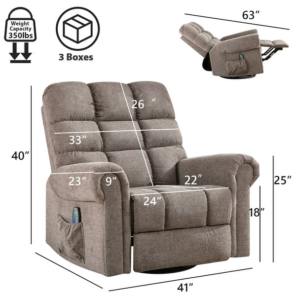 Oversized Rocker Manual Overstuffed Swivel Recliners for Big Man - Bed ...