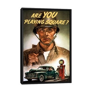 iCanvas "WWII Propaganda Poster Of A Soldier Overlooking A Man At The ...