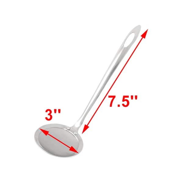 Kitchen Stainless Steel Oil Grease Strainer Mesh Ladle 8.9" Length - 3 ...