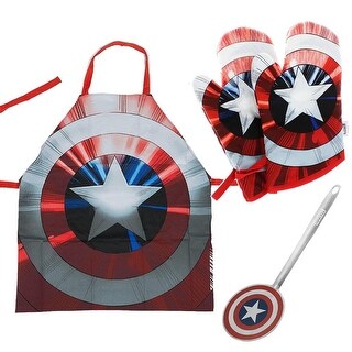 Marvel Captain America Kitchen Essentials Bundle With Apron, Mitt And ...