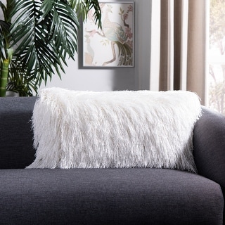 SAFAVIEH Retro Chic Outdoor Shag Decorative Accent Throw Pillow - Bed ...