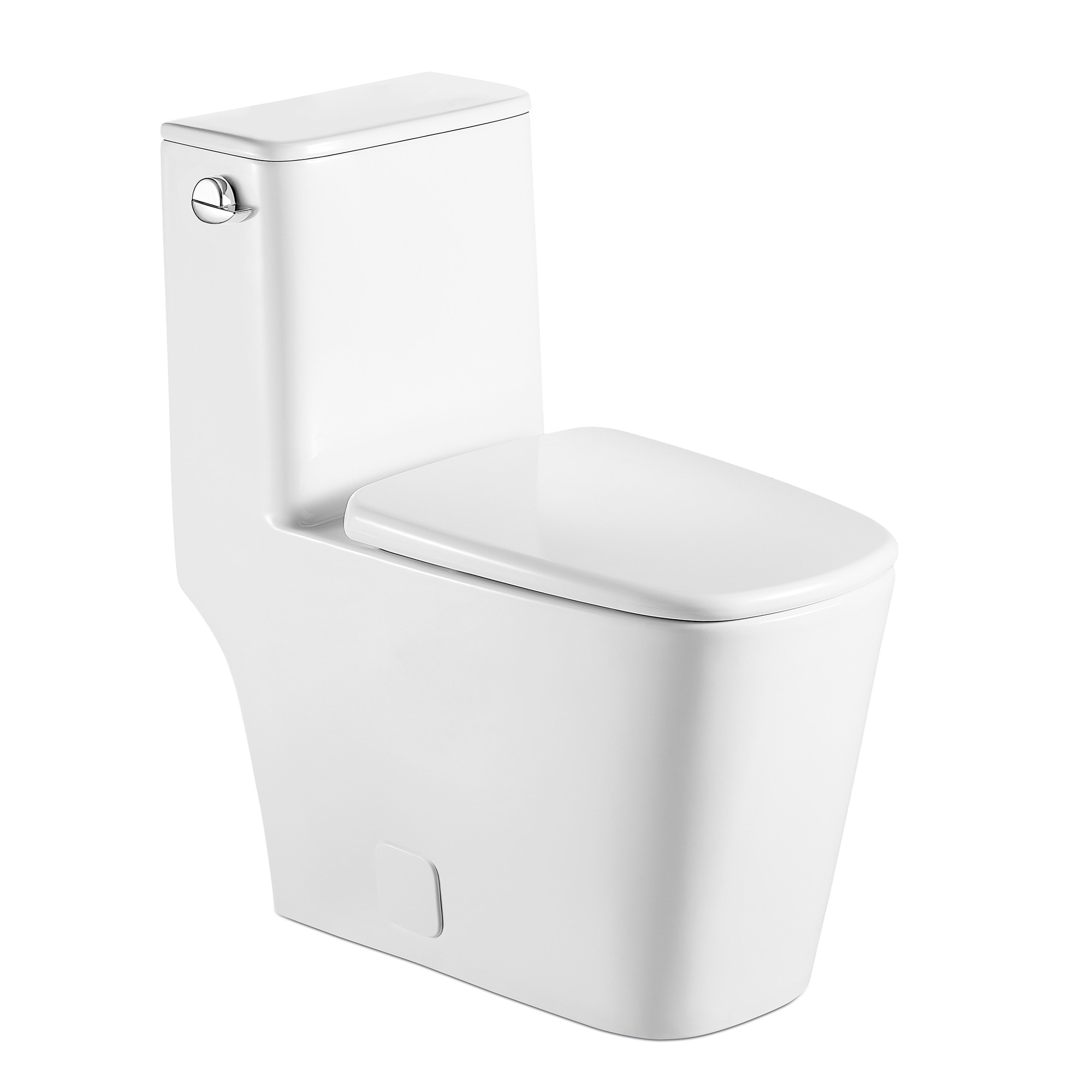 White Porcelain Corner 1.28GPF Two-Piece Siphonic Flush Elongated ...
