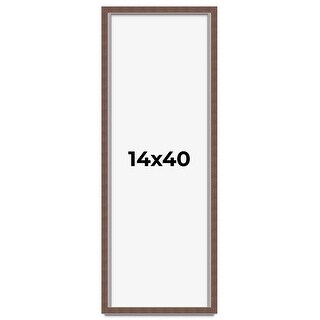 14x40 Shadow Box Frame Brown | 1.125 inches Deep Real Wood Rustic - Bed ...