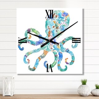 Designart 'Octopus Made Of Octopus' Large Nautical & Coastal Metal Wall ...