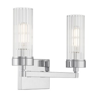 Norwell Lighting 2612 Lida 2 Light 14" Wide Vanity Light with Fluted ...