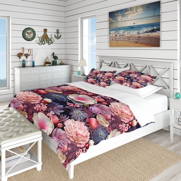 seashell embroidered comforter