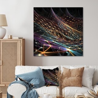 Designart "Futuristic Infinity Matrix" Fractals Wall Art Living Room ...