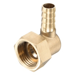 Brass Hose Barb Fitting Elbow 10mm x G1/2 Female Swivel Nut Pipe ...