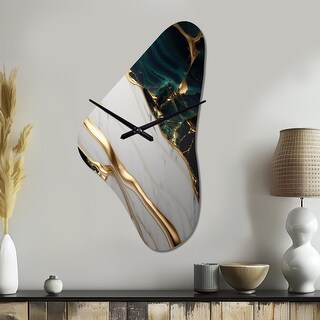 Abstract Geode Gold And Green Marble II - Abstract Marble Large Wall ...