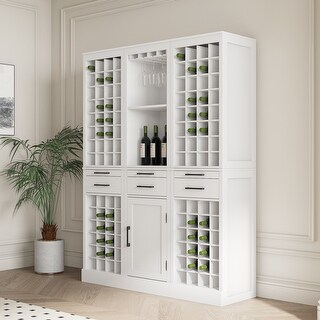 Modular Wine Bar Cabinet With Storage Shelves,Hutch For Dining Room ...
