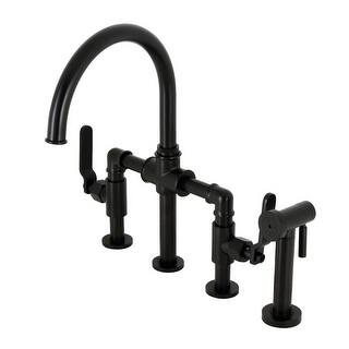 Kingston Brass KS233.KL Whitaker 1.8 GPM Deck Mounted Bridge Double ...