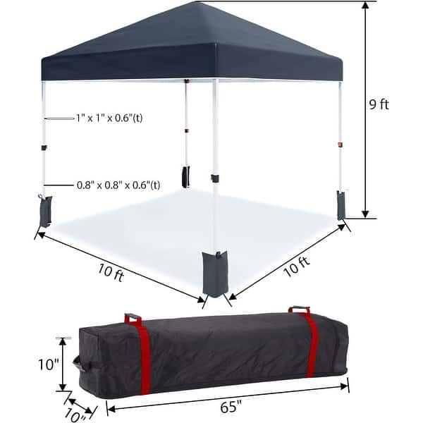 Centre-Lock 10 ft. X 10 ft. Pop-Up Canopy Tent with 1-Button Push and ...