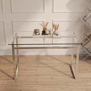 Modern Minimalist Glass Dining Table with Sleek Design and Durable ...