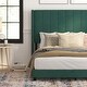 Upholstered Platform Bed with Wingback Headboard - Bed Bath & Beyond - 37248671