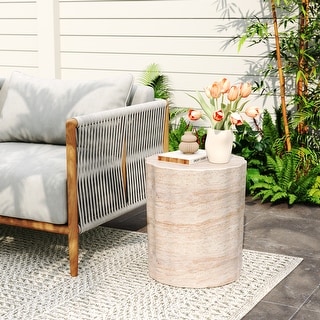 Outdoor/Indoor Lightweight Concrete Side Table(Only Including Table ...