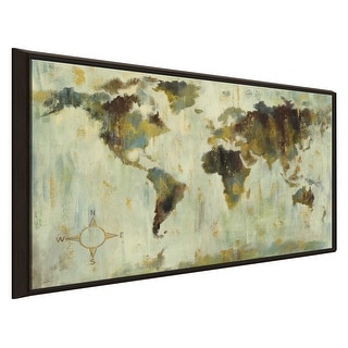 "Bronze World Map" Print on Floating Canvas - Bed Bath & Beyond - 36382652