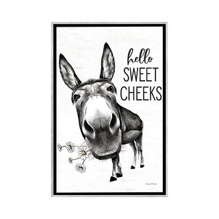 iCanvas "Hello Sweet Cheeks Donkey" by lettered & lined Framed - Bed ...