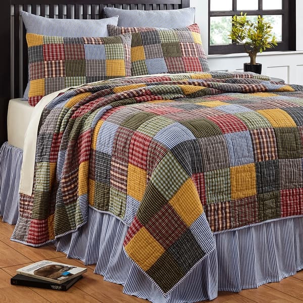 Kaflin Multicolor Patchwork Cotton Quilt - Overstock - 35981775